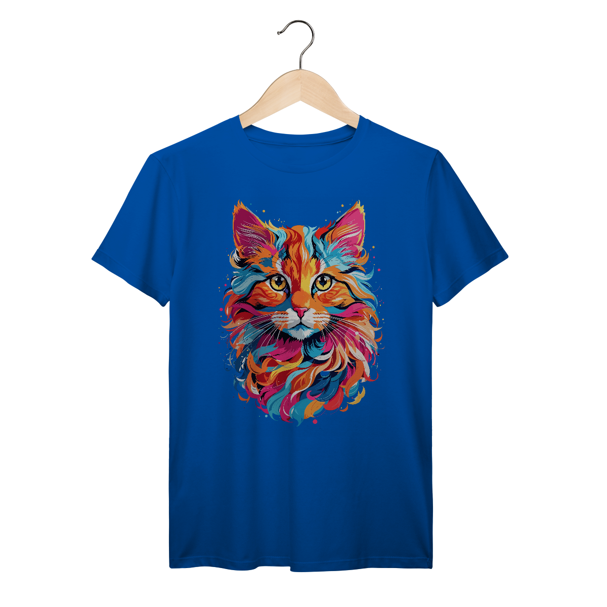 T-Shirt Prime T-Shirt Prime - Gato Abstrato em Bicho Loko