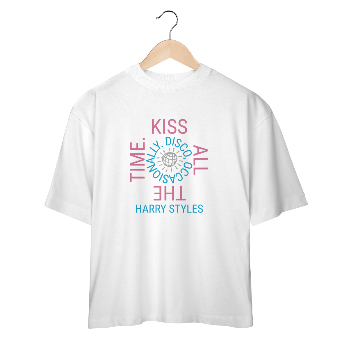 Camiseta Oversized Camiseta Oversized Harry Styles Kiss Disco R$149,00 ...