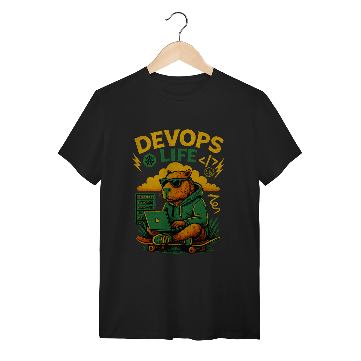 T-Shirt Quality Capybara DevOps – T-Shirt Quality em TInaCamiseta