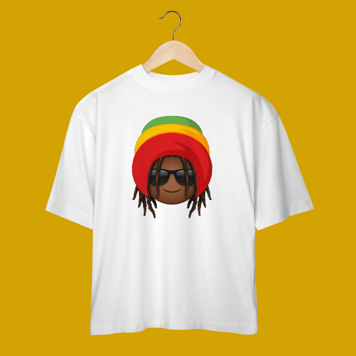 Camiseta Oversized Camiseta Oversized Black Emoji Jamaica R$137,94 em ...