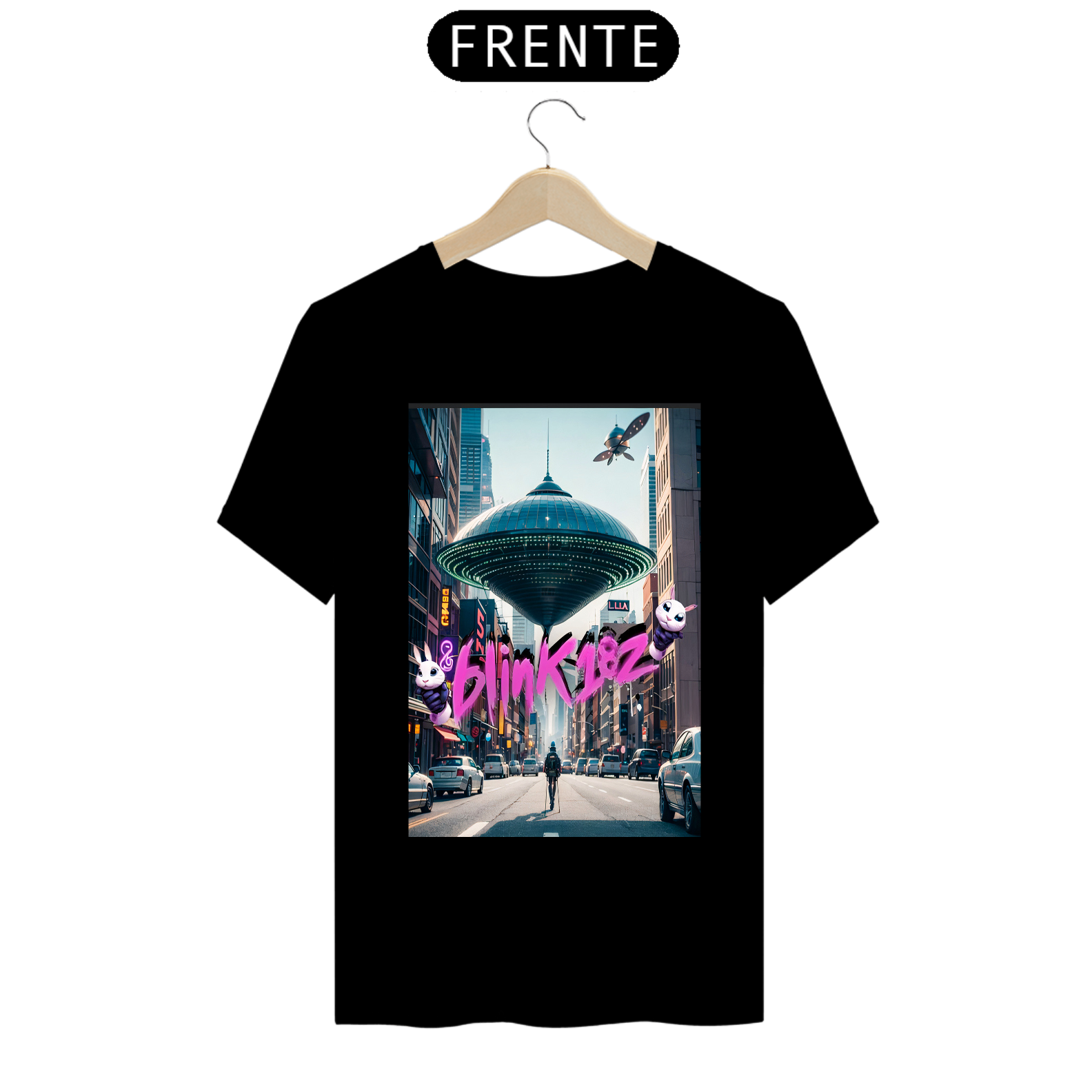 T-Shirt Prime Camiseta blink 182 Prime Invasão Alienigena em Space182