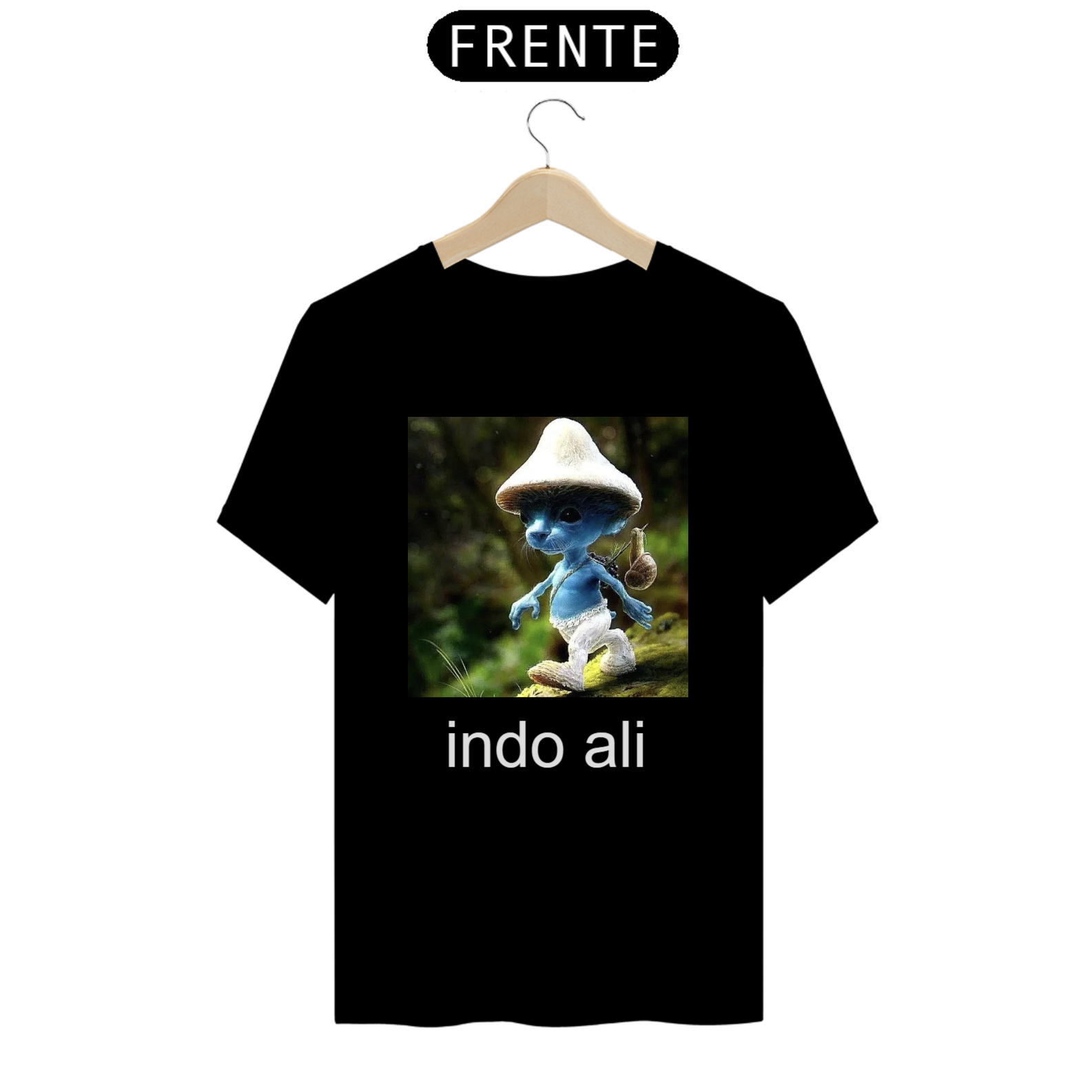 T-Shirt Prime SMURF BLUE CAT MEME em