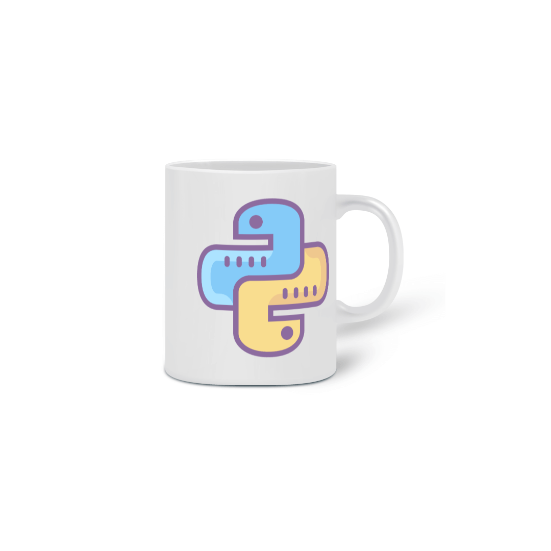 Caneca Python Cartoon R$44,99 em CodeCups - Canecas para DEVs