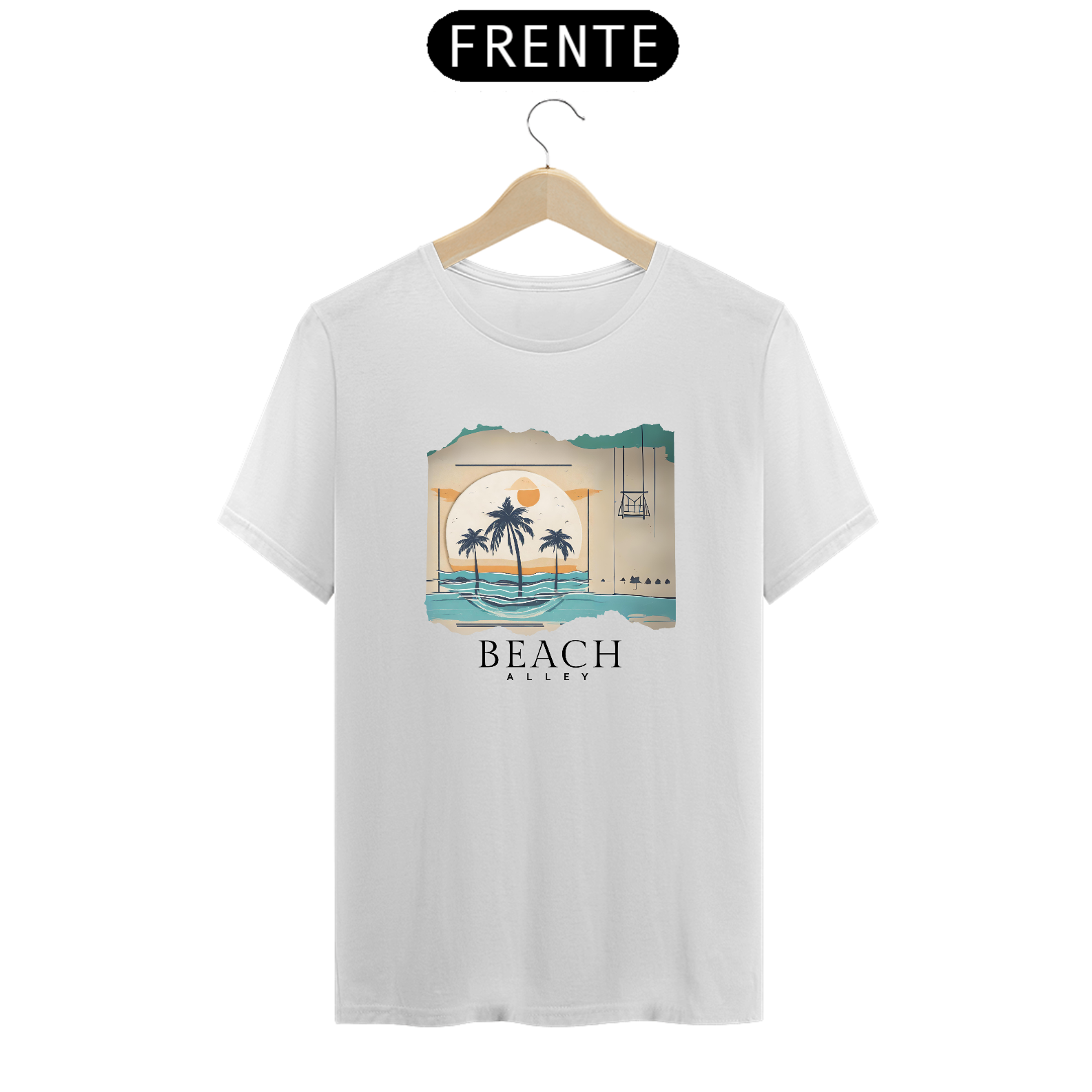 T-Shirt Prime Camiseta Treasure Beach Alley Branca em Beach Alley
