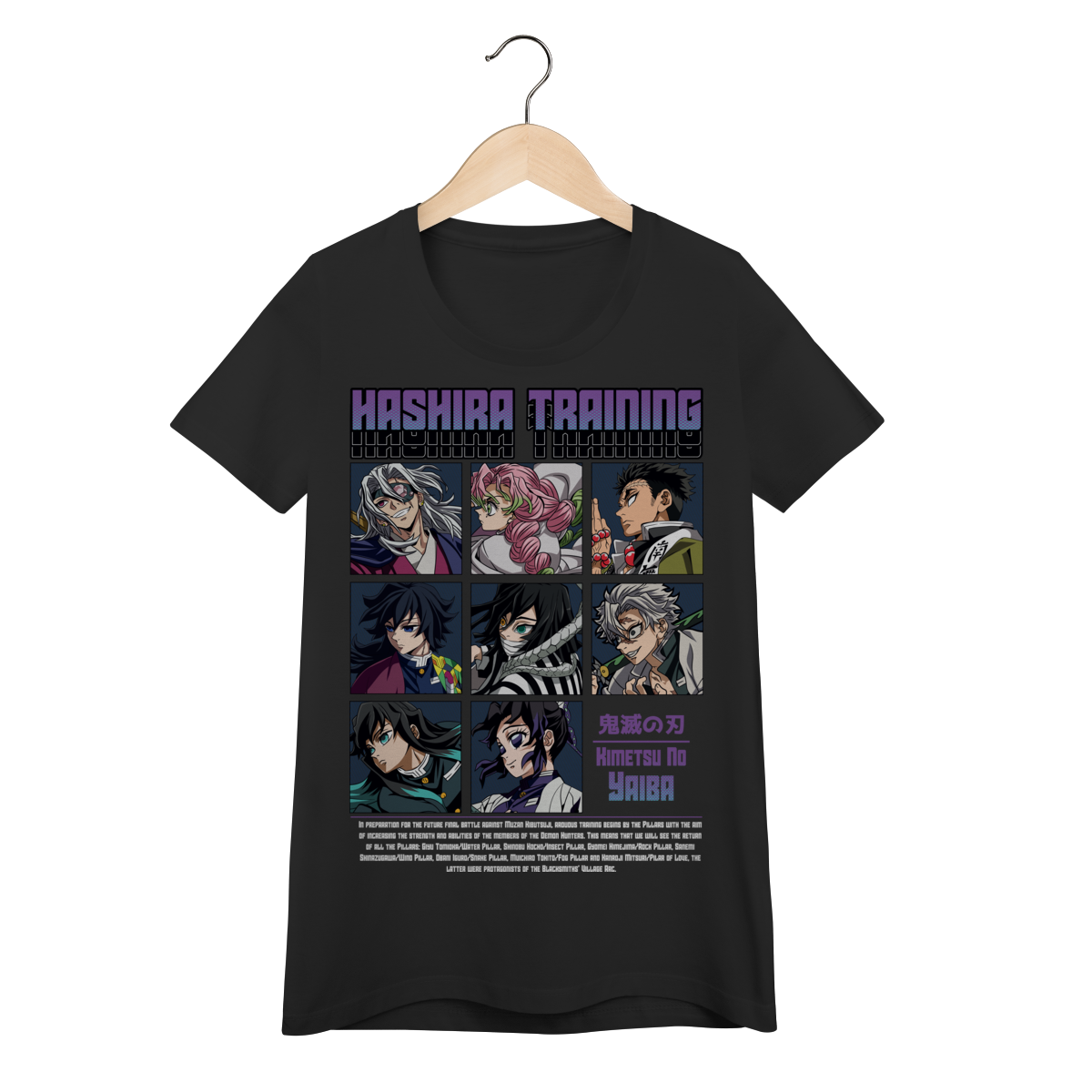 Baby Long Quality BABY LOOK HASHIRA TRAINING - DEMON SLAYER R$69,90 em ...