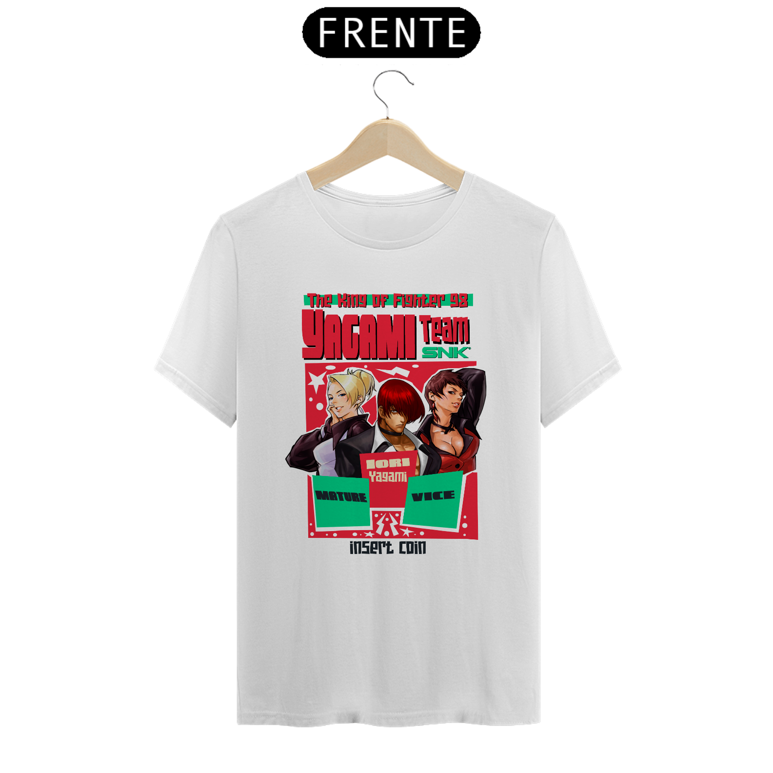 T-Shirt Classic Camiseta Classic Yagami Team KOF cores claras em