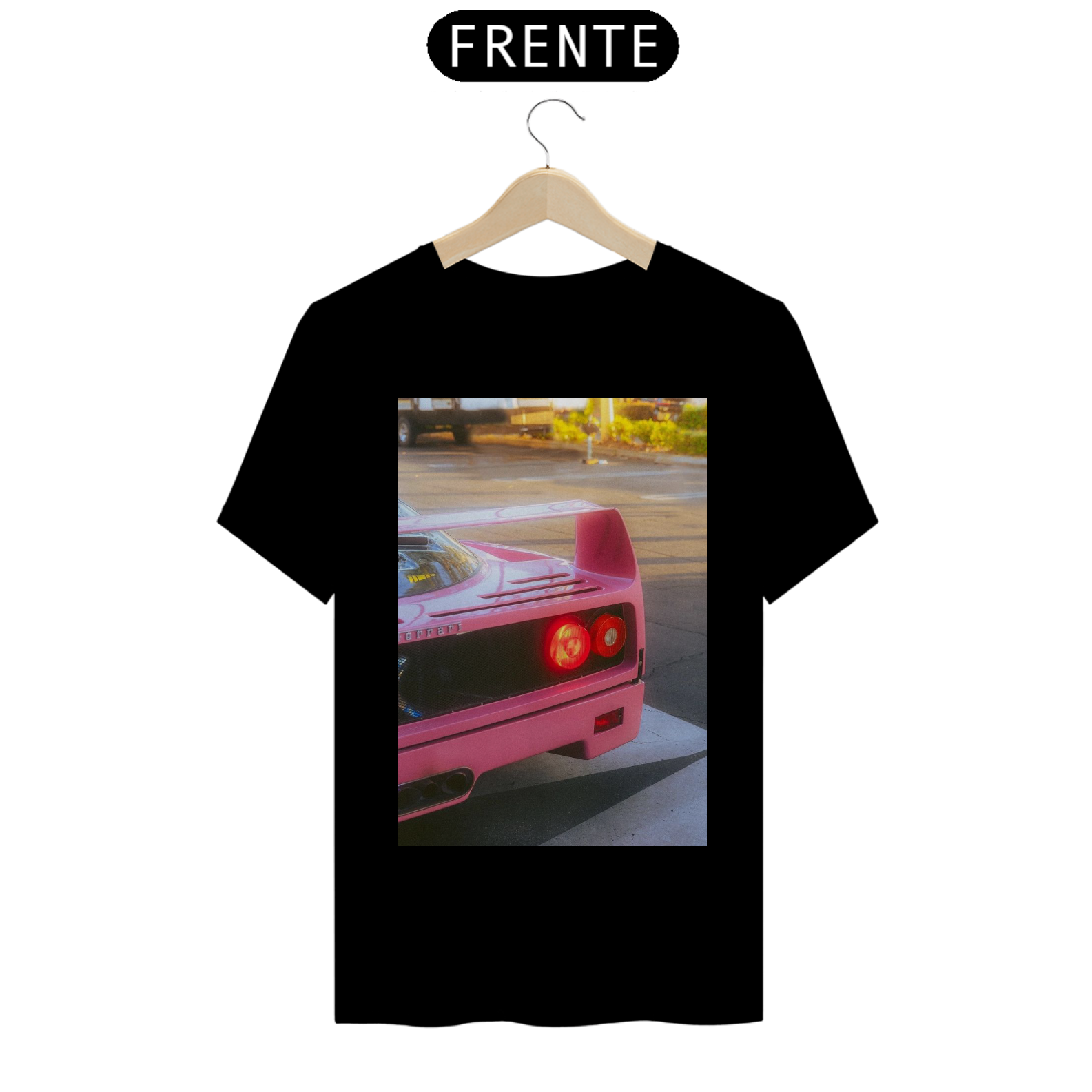 T-Shirt Quality Camiseta Ferrari F40 rosa I em
