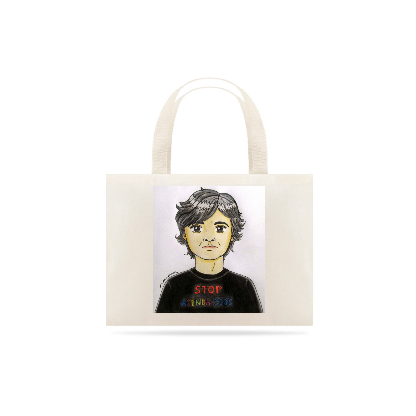 Ecobag Grande Eco Bag estampa personalizada Marcia Rohr R$34,39 em