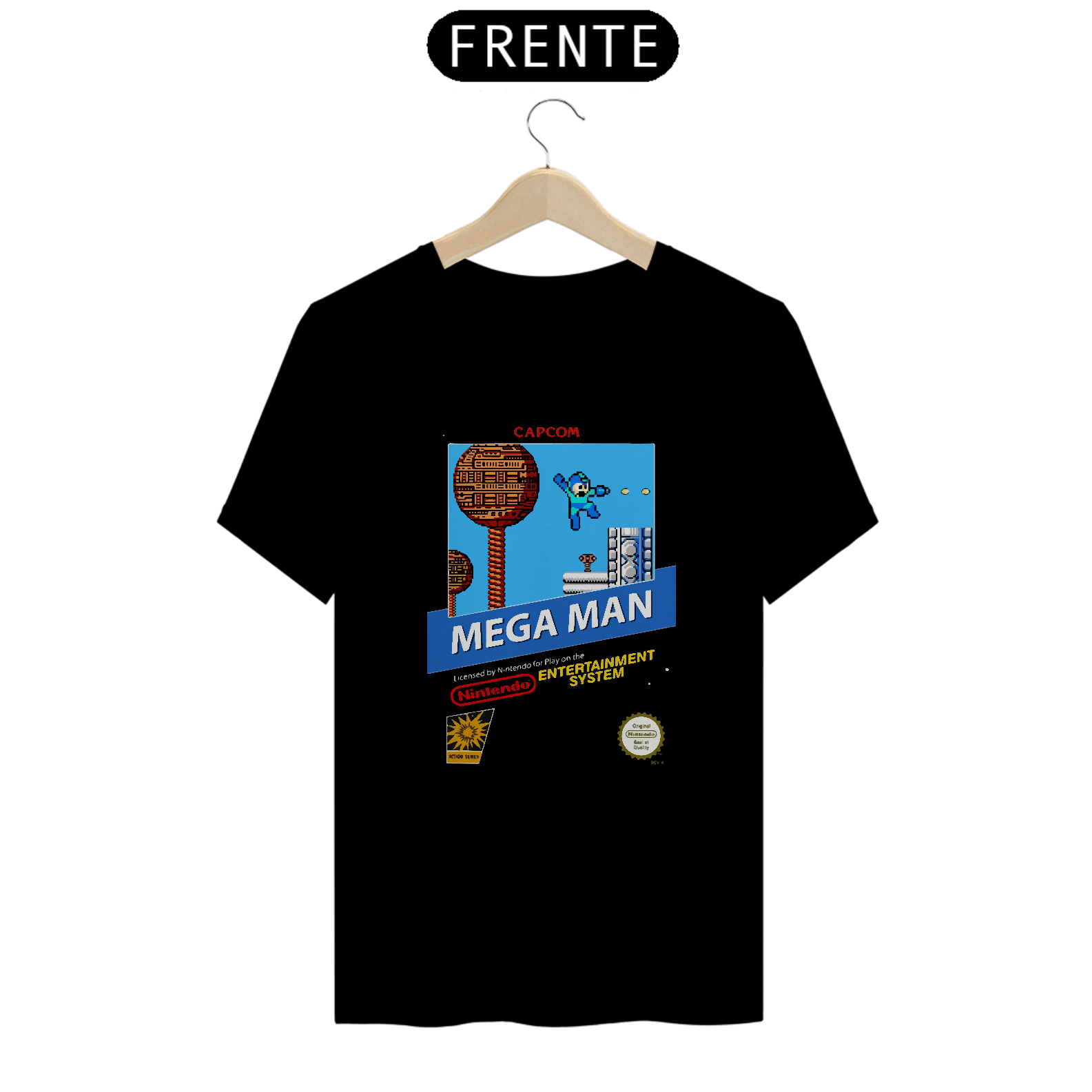T-Shirt Classic Camiseta Mega Man em Bunker Arcade