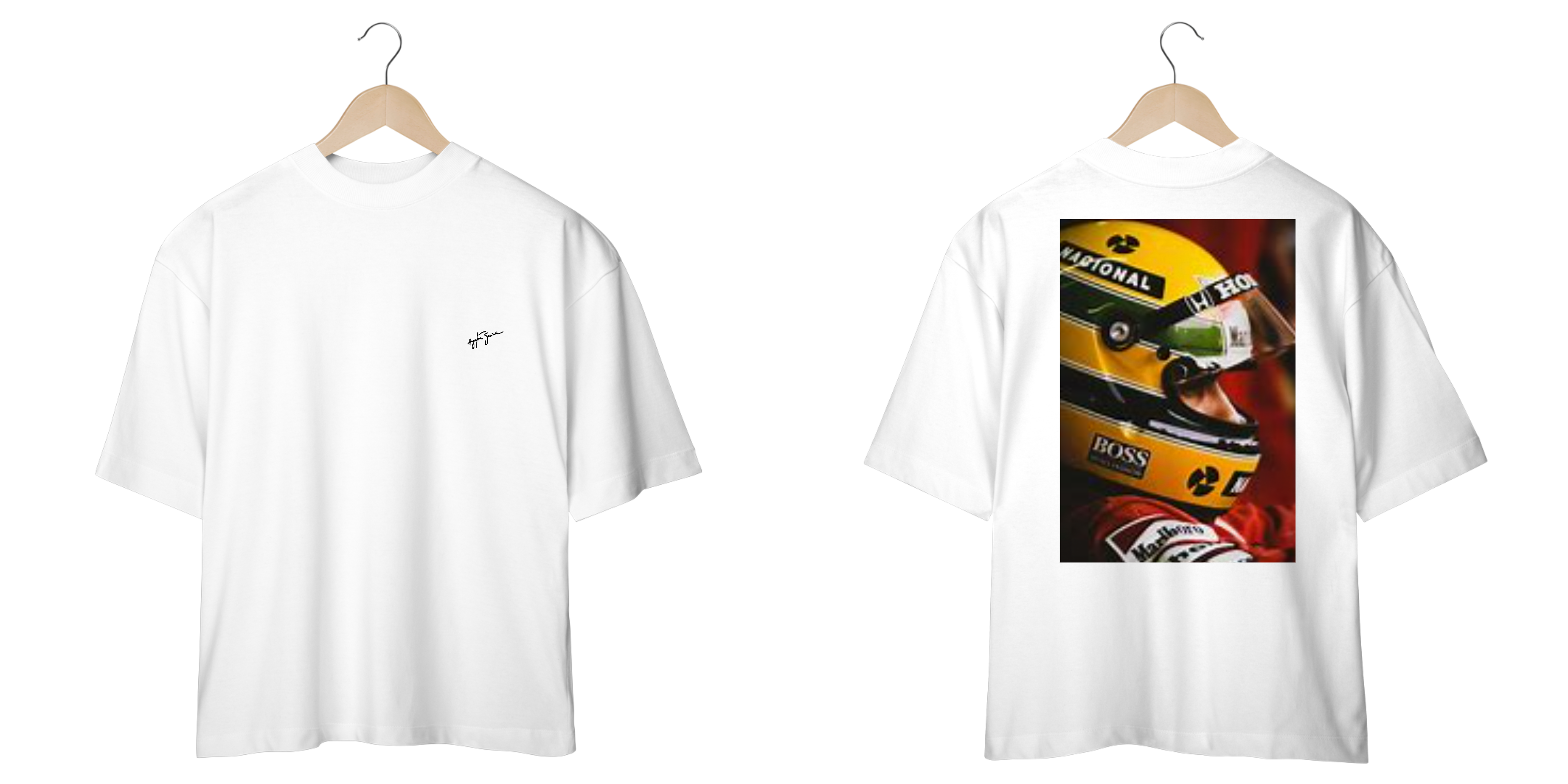 Camiseta Oversized Camiseta Ayrton Senna R$176,54 em