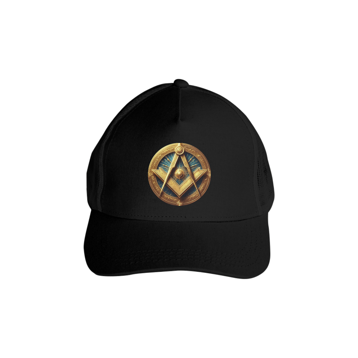 Boné Americano com Tela Boné Esquadro e Compasso Dourado Mod. II R$80 ...