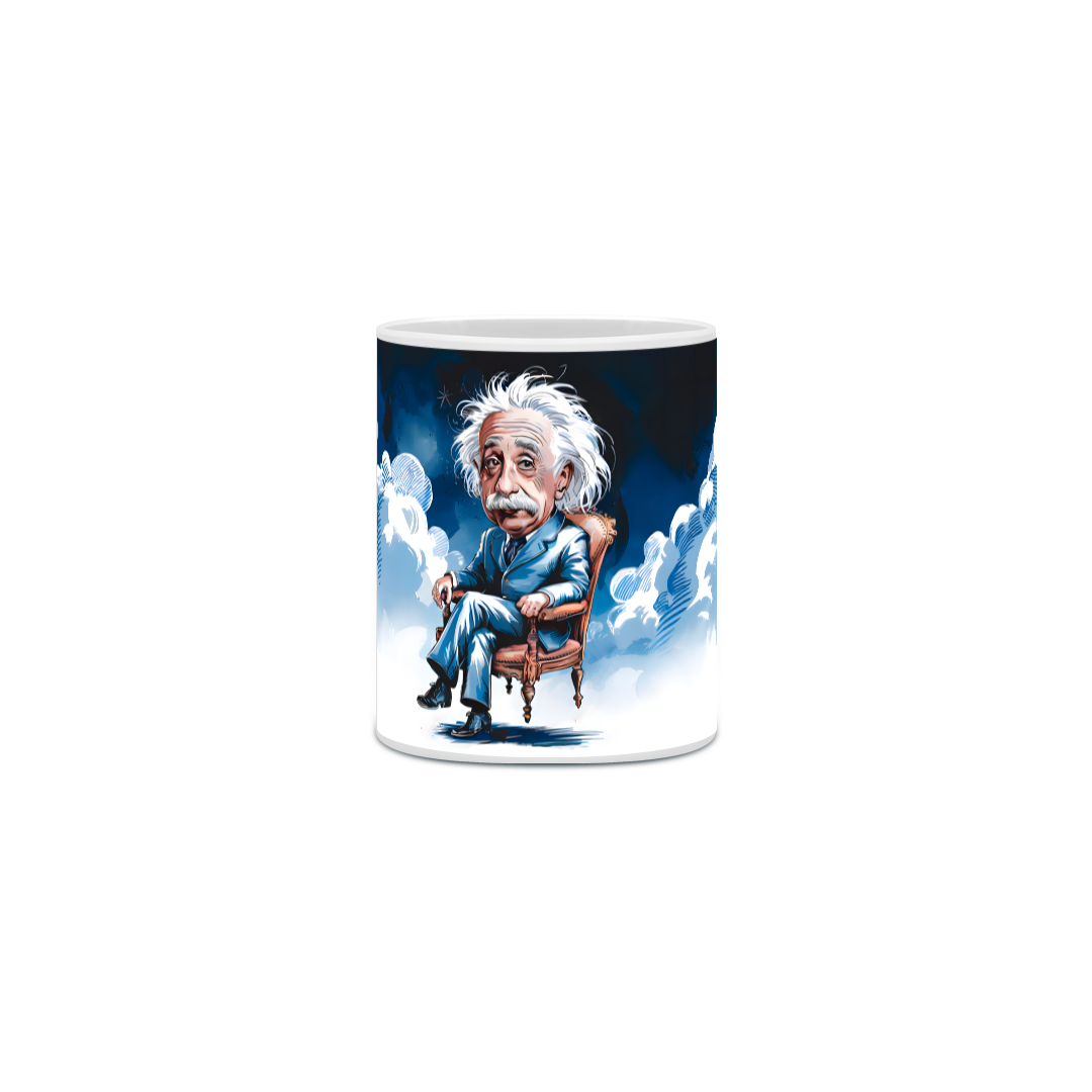 Caneca Caneca Albert Einstein "Entre Céus e Teorias" R$50,00 em História Viva Store