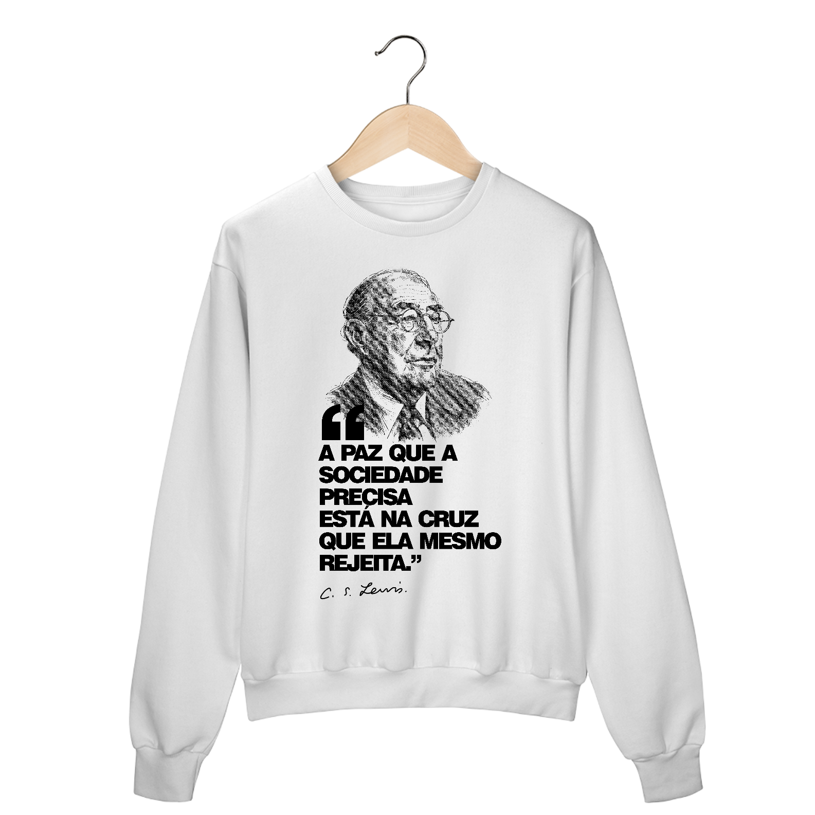 Moletom Fechado A Cruz - CS Lewis R$159,99 em