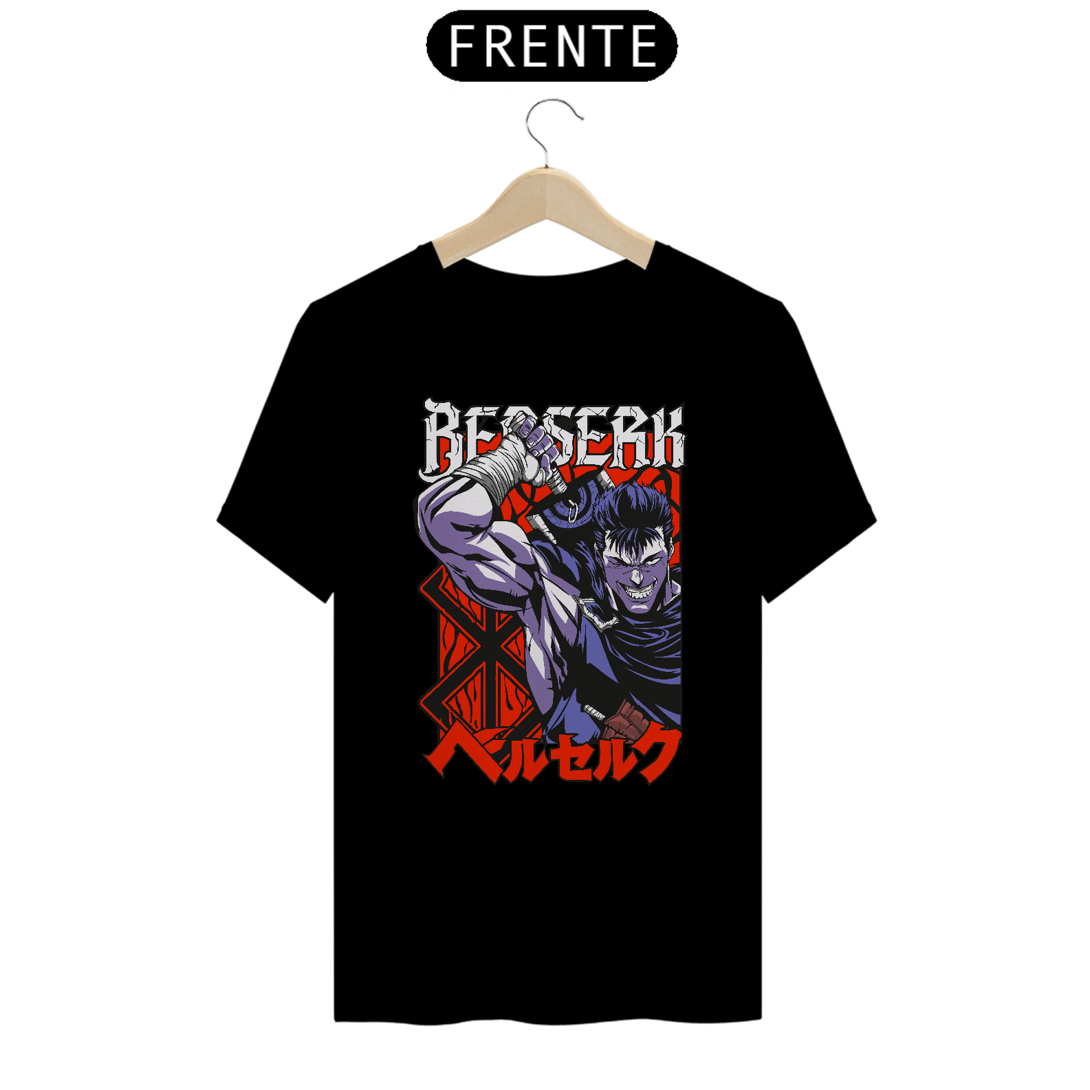 T-Shirt Quality Camiseta Anime Berserk Guts em Sekai Clothing
