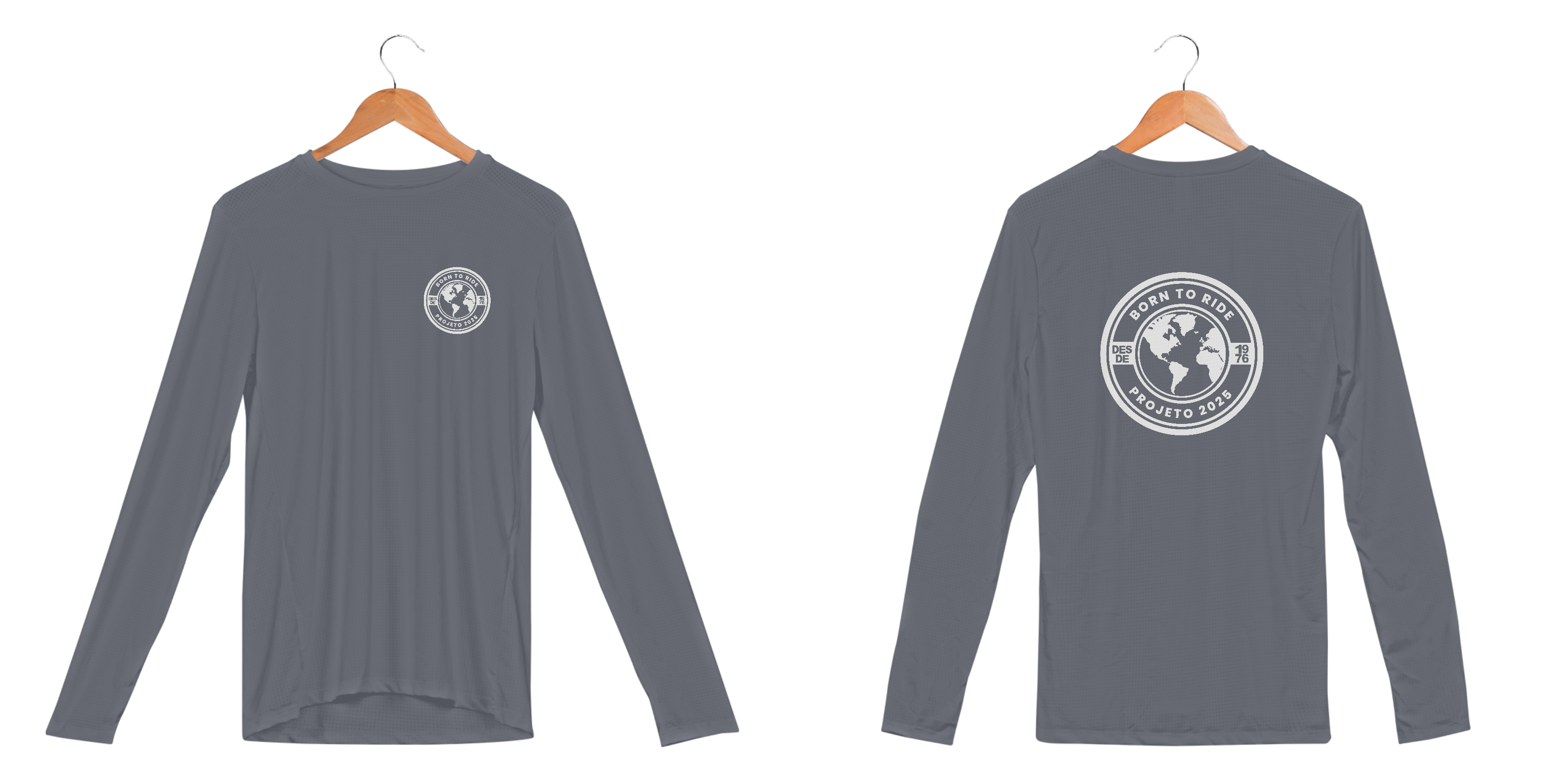 Camisa Manga Longa Sport Dry UV Blusa Manga Longa Born To Ride 2025 em