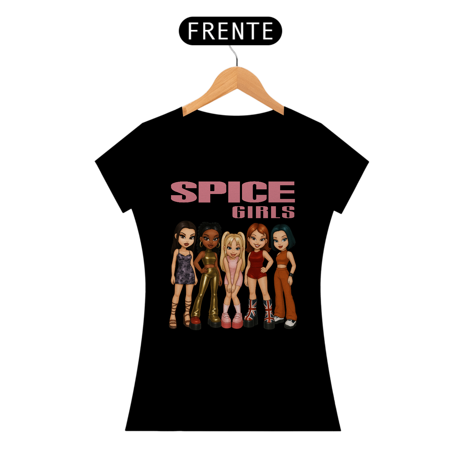 Baby Long Quality Baby Look Feminina Spice Girls Cartoon R$99,00 em ...