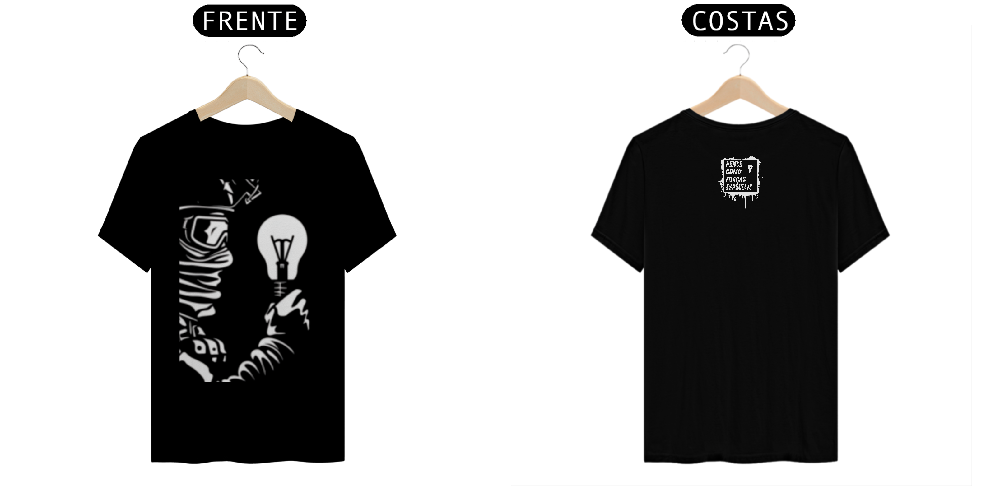 T-Shirt Prime PCFE Mind Black em Pense como Forças Especiais
