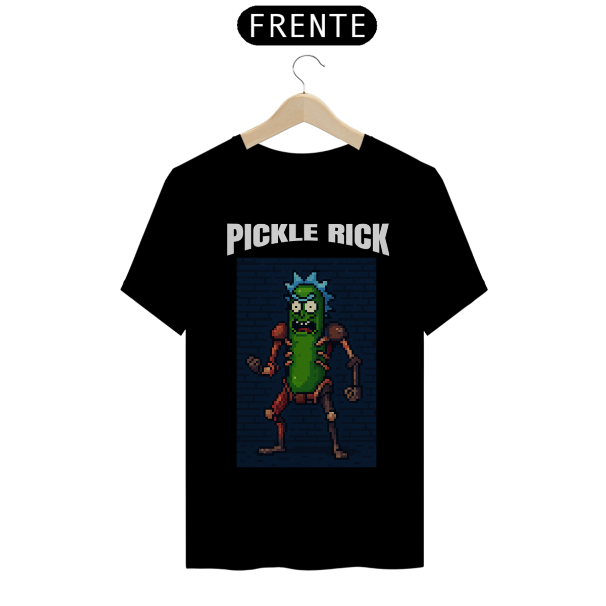 T-Shirt Prime RICK AND MORTY - PICKLE RICK (pixel art) em