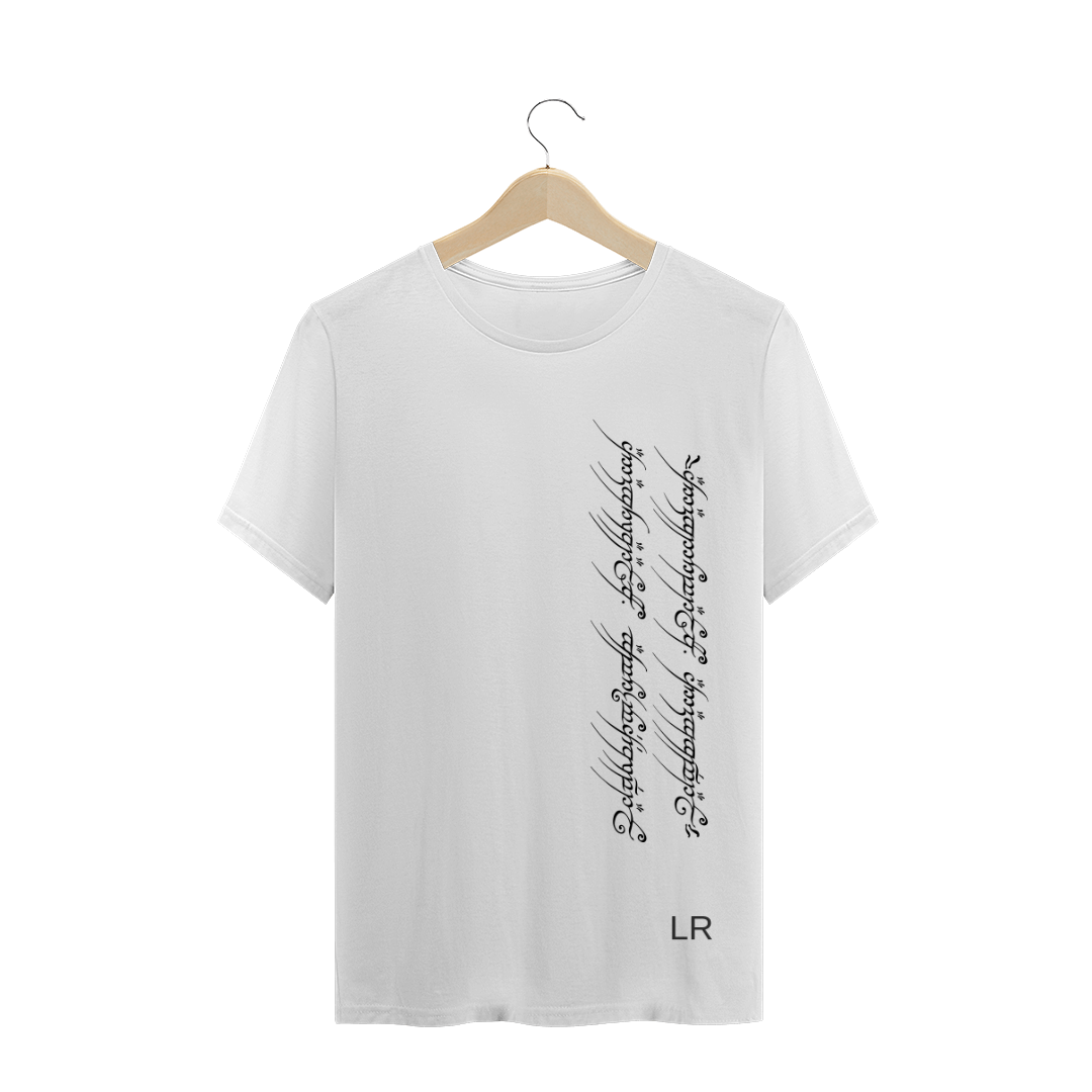 T-Shirt Quality Camisa Masculina SENHOR DOS ANEIS Escritos de Sauron em ...