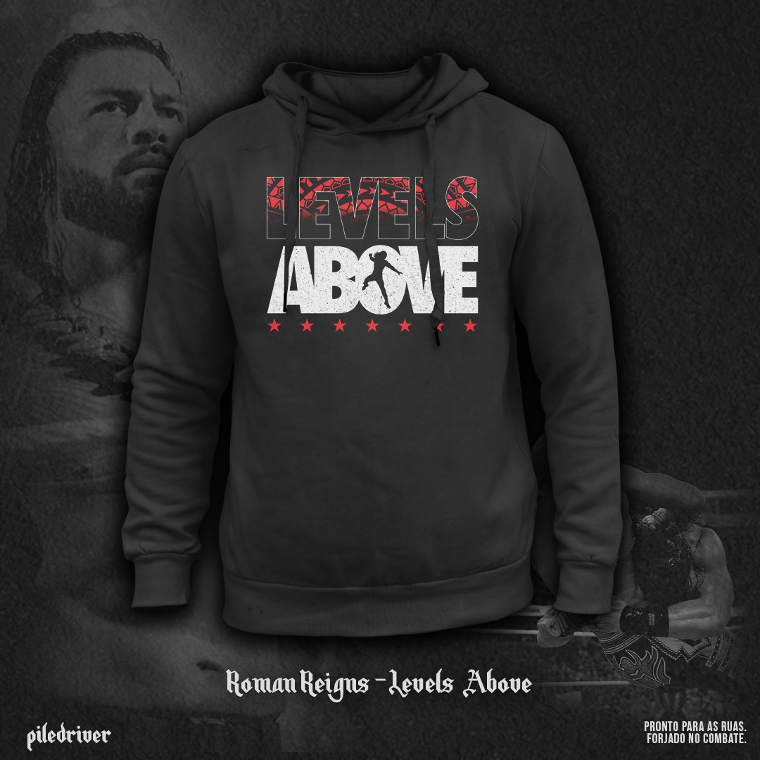 Moletom Quality Canguru Moletom com Capuz Roman Reigns - Levels Above R ...