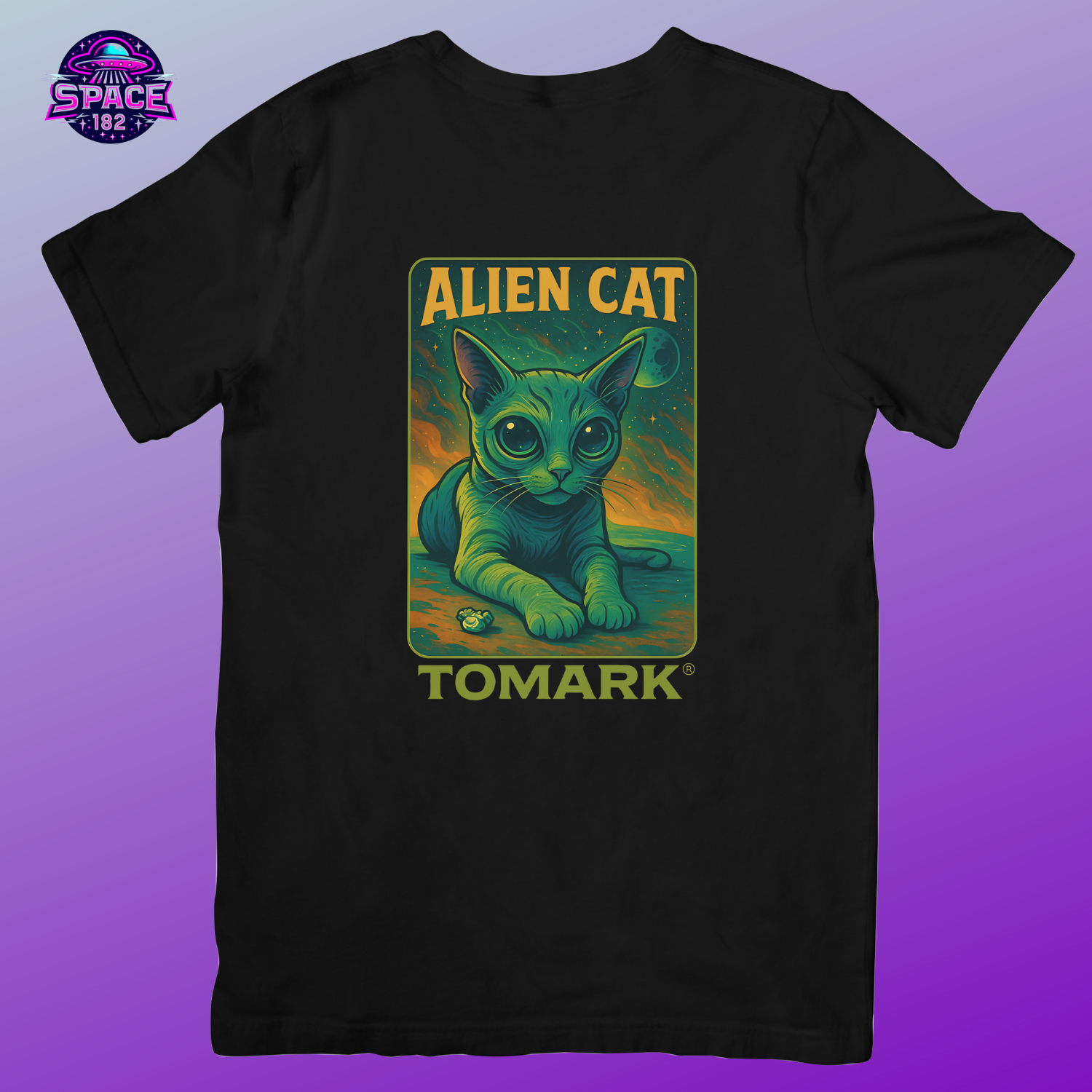 T-Shirt Quality Camiseta Oficial Tomark Gato Alienigena, Gato Alien em ...