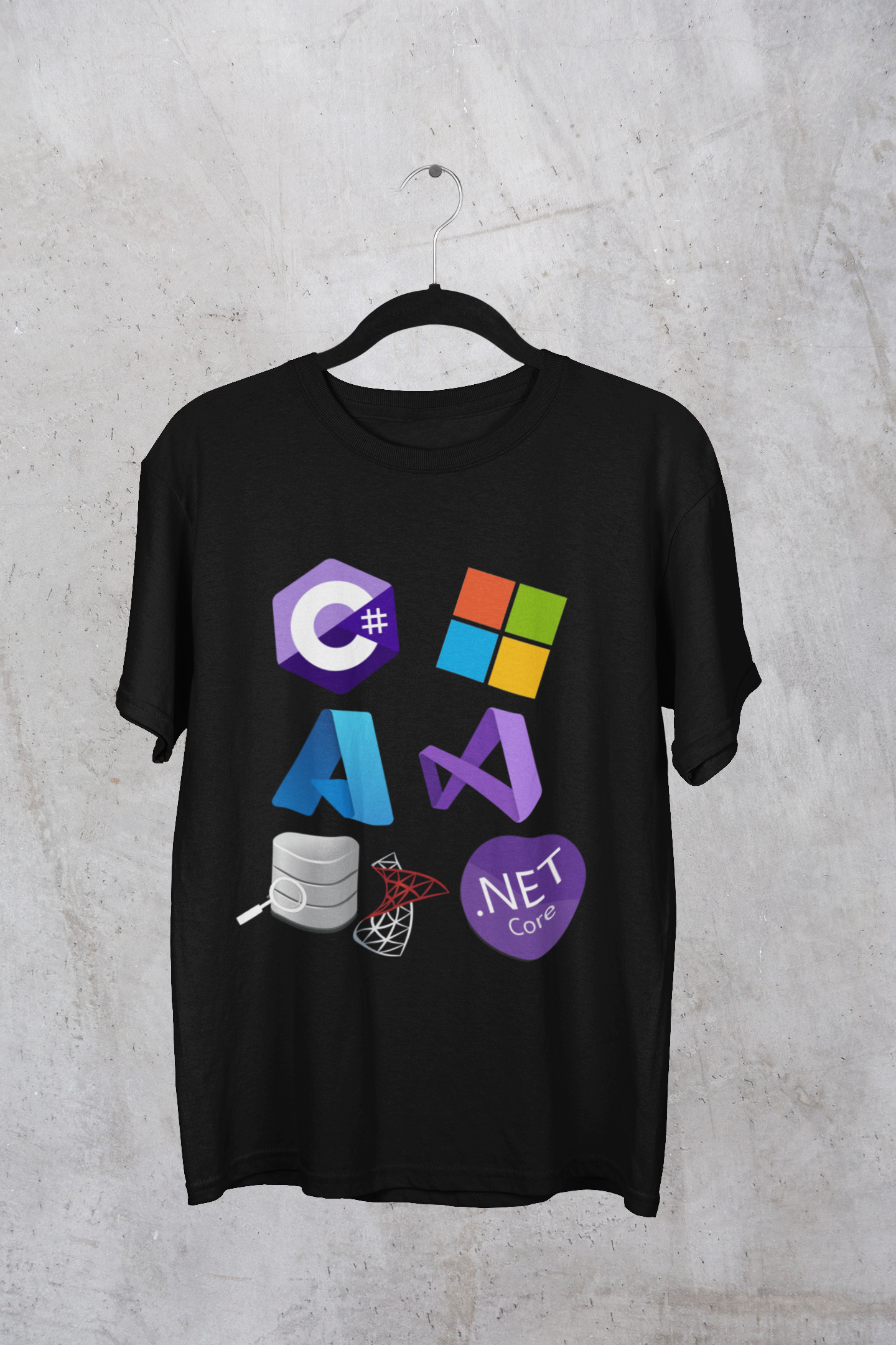 T-Shirt Classic Camiseta Microsoft C# .NET Core SQL Server Azure em ...