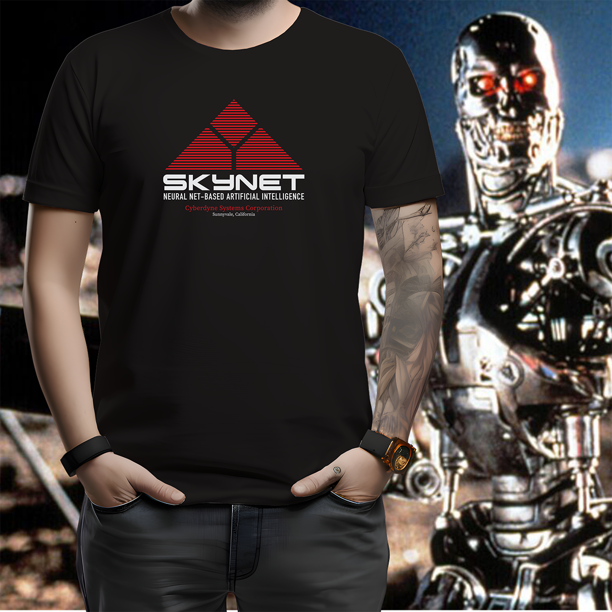 T-Shirt Quality Camiseta Terminator 2 - Skynet em TeenoStore