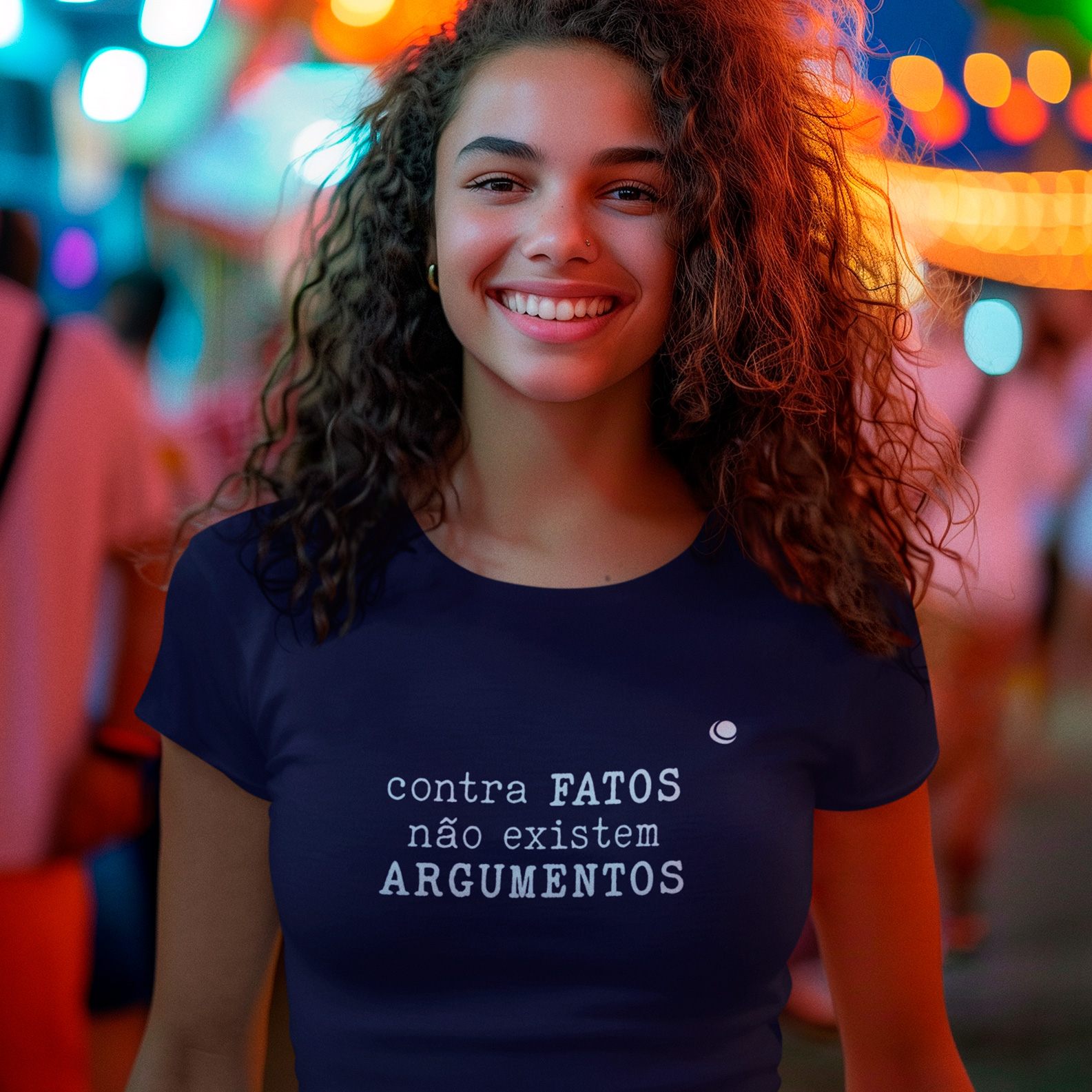 Baby Long Quality Camiseta - contra FATOS não existem ARGUMENTOS (Baby Long) R$83,50 em All Eclipse