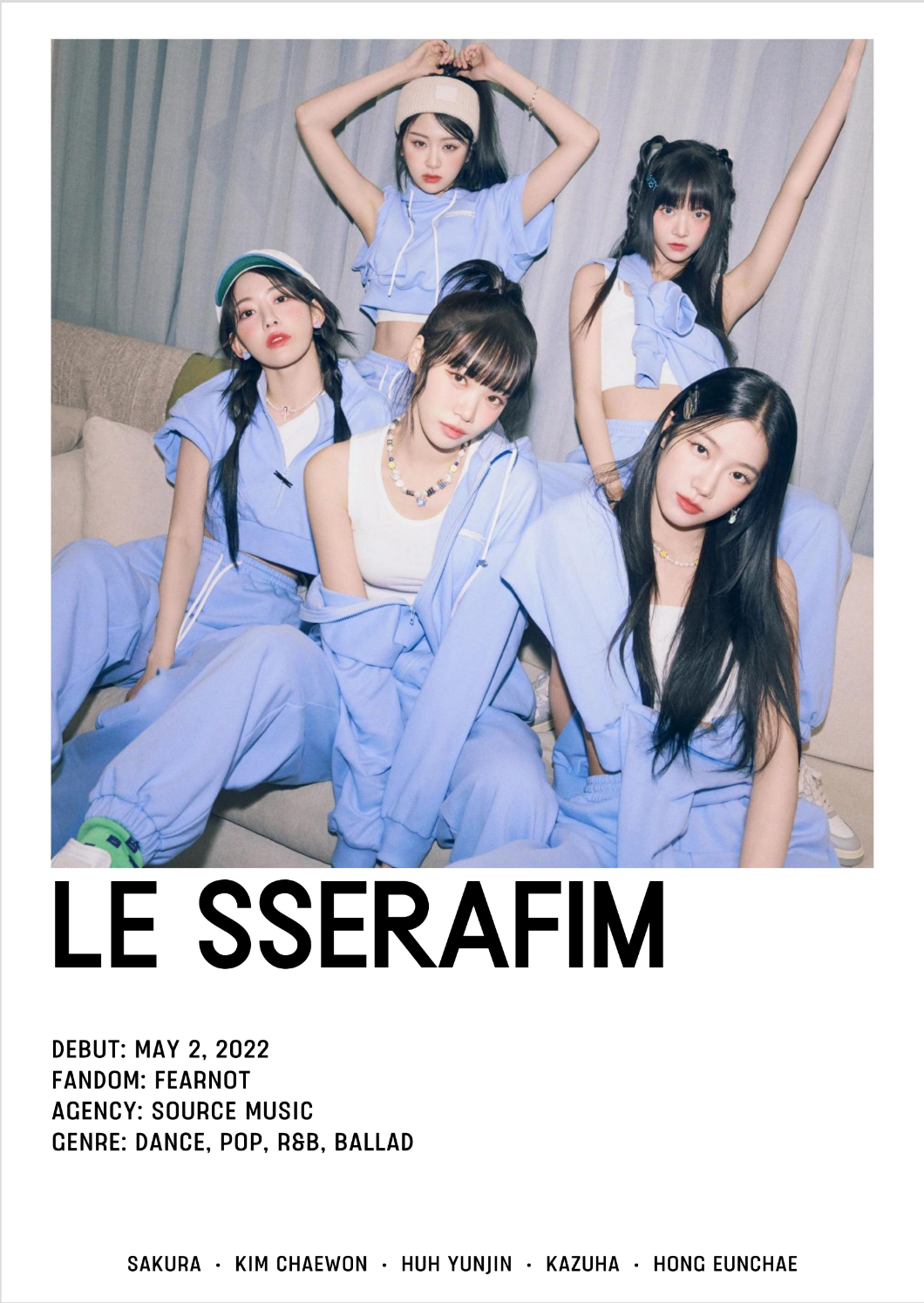 Poster Retrato POSTER LE SSERAFIM em