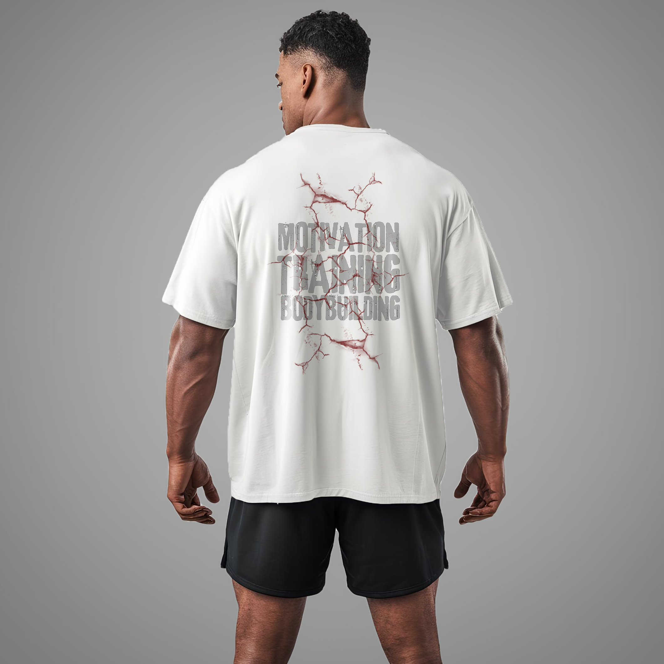 Camiseta Oversized Oversized Motivation Bodybuilder R$139,90 em Senas.UW