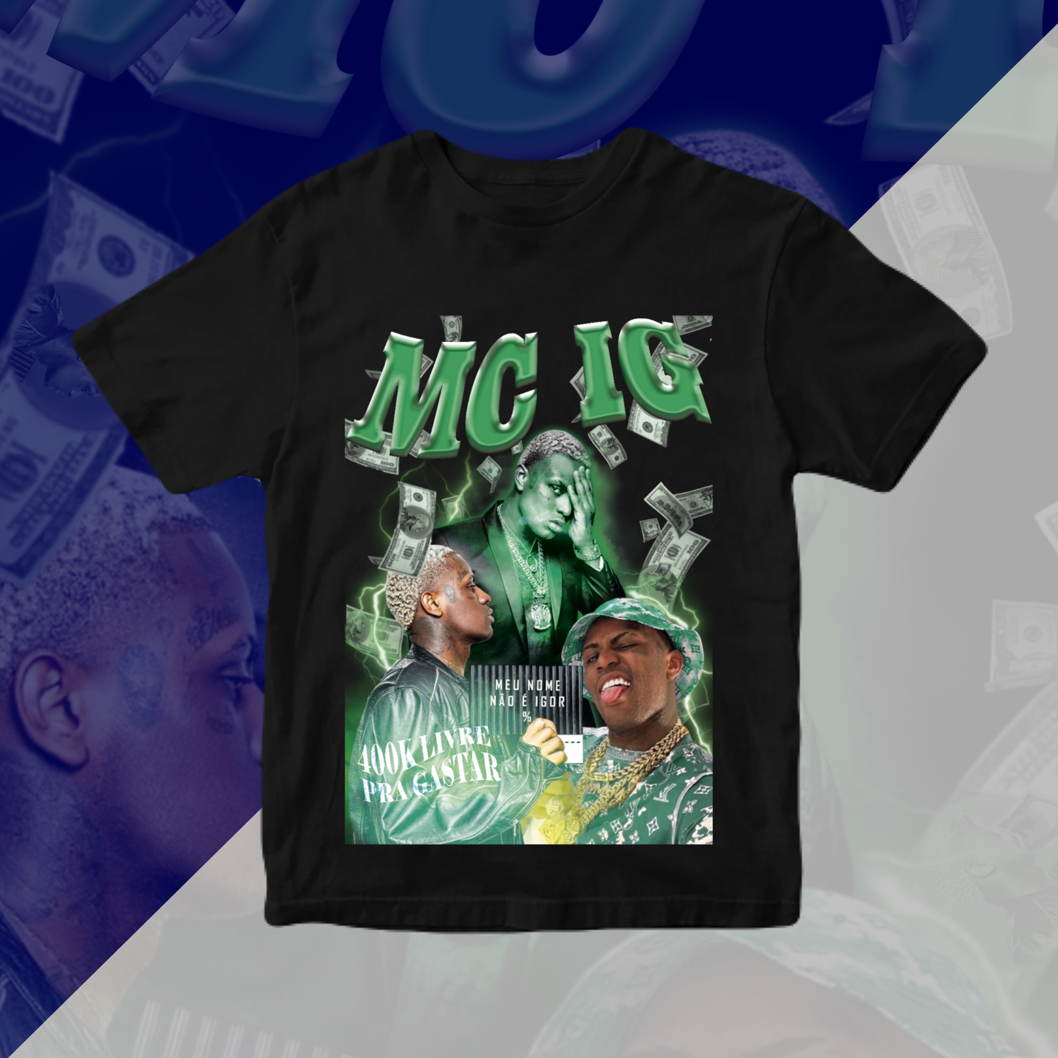 T-Shirt Prime Camiseta Mc Ig em Ma Design