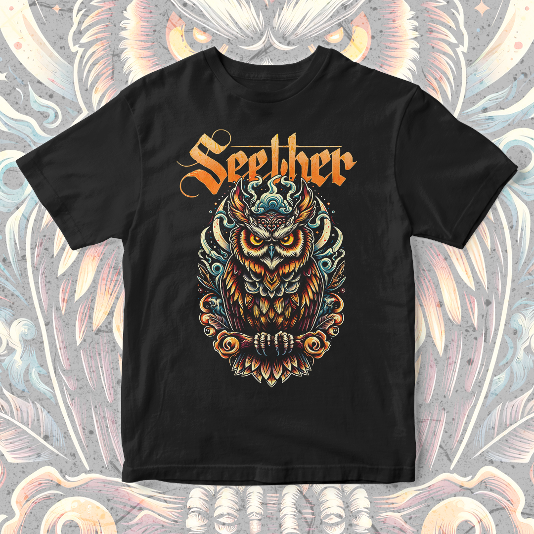 T-Shirt Classic Camiseta Seether | Feathered Omen em HeadBanger Store