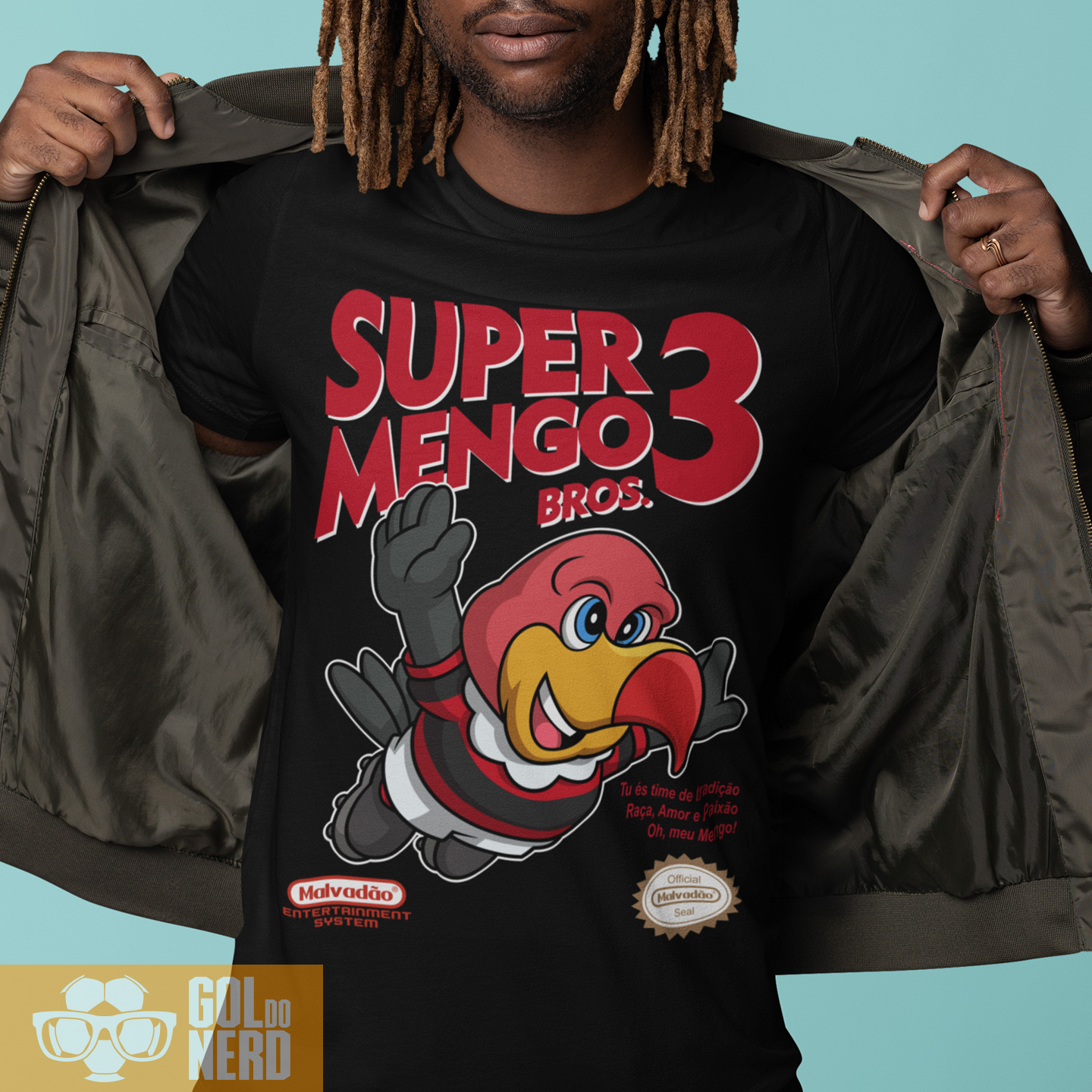 T-Shirt Quality Camiseta Super Mengo em Gol do Nerd
