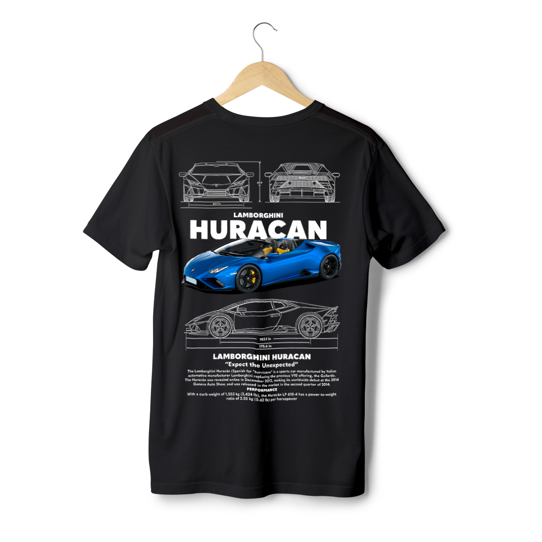 T-Shirt Quality Camisa Lamborghini Huracan em Tuning Zone